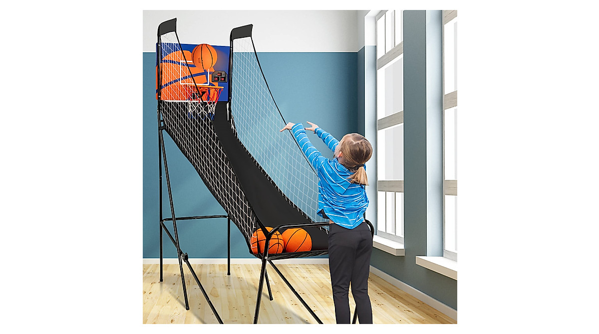 Giantex Foldable Electronic Arcade Basketball Game for Indoor Fun