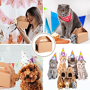 Fainne 24 Pcs Party Favors Boxes Treat Boxes Foldable Gift Boxes Candy Goodie Boxes Decorations Adopt Pet Gift for Birthday Wedding Bridal Shower Party Favors(Blank)