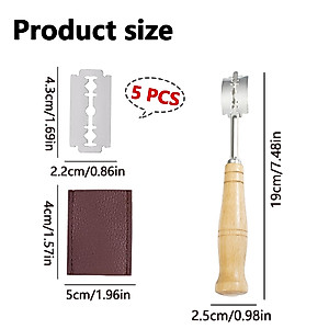 Bread Lame Premium Bread Scoring Knife,Bread Lame with 5 Blades,Bread Bakers Lame Slashing Tool,Bread Lame Cutter for Homemade Sourdough Bread Bakers
