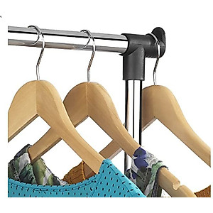 Double Pole Portable Clothing Hanging Garment Rack Laundry Drying Hanger with Wheels (Double Pole) Pole Telescopic Clothes | Fordable Single and Stand for Indoor Outdoor.