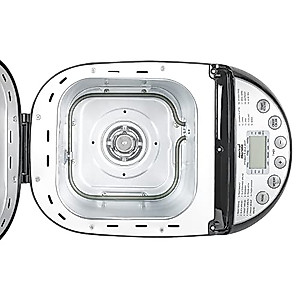 AMERICAN MICRONIC- Bread Maker with 19 Pre-Programmed Menus including Gluten free, 3 Crust Colors, LCD Display, and 550W Power, Stainless Steel top- Model AMI-BM3-550WDx (Black & Steel)