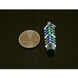 TEC-T3-6X Titanium Isotope Triode Fob - Titanium Tritium Vial Lantern - 3mm x 23mm - 3mm x 11mm - Camping Accessories - Gifts for Men - Keychain Accessories - Survival Gear - Outdoor Toys - Cool Stuff