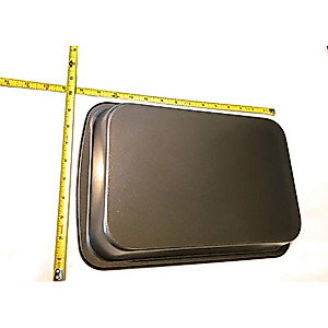 April Supply 9 inch by 14 inch Detroit Style Deep Dish Square Pizza Pan with Sauce Ladle Sicilian Rectangular Bake Dish with Stainless Steel Ladle