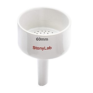 StonyLab Porcelain Buchner Funnel 60 mm, Porcelain Buchner Filter Funnel OD 6 cm ID 5.4 cm for Laboratory
