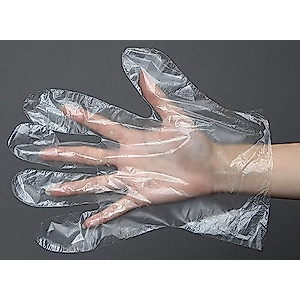 Daxwell Poly Gloves, Embossed, Large, Clear, F10003430 (Case of 5,000; 10 Boxes of 500)