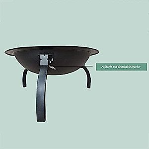 LEAYAN Garden Fire Pit Portable Grill Barbecue Rack Fire Pit Grill Wood Burning - 28 Inch Large Bonfire Patio Backyard Firepit Large for with Round Spark with Cover BBQ Cooking for Camping Backyard