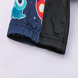 Children Bike Clothing Riding Summer Cycling Jersey Shorts Padded Bicycle Sportswear Rocket Blue XL