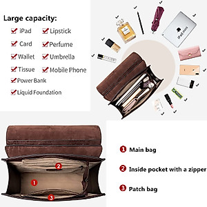 Cnoles Leather Backpack Purse For Women Fashion Ladies Vintage Bags Casual College Travel Backpacks bag Brown