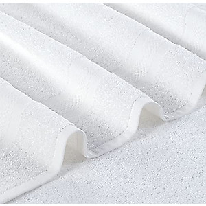 REGAL RUBY, 6 Piece Towel Set, 2 Bath Towels 2 Hand Towels 2 Washcloths, Soft and Absorbent, 100% Turkish Cotton Towels for Bathroom and Kitchen Shower Towel, White