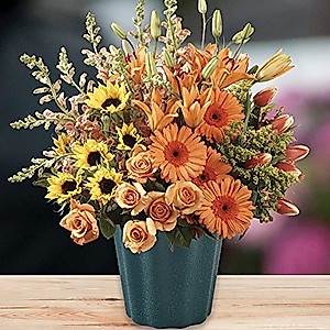 FloraCraft Plastic Design Container 5.45 Inch x 5.9 Inch Green