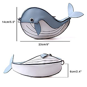 LUI SUI Women Whale Purse Animal Bags Chic Clutch Bags Cute Crossbody Shoulder Bags For Girls