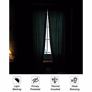 SMILETIME Emerald Green 95in Long Velvet Curtains with Rod Pocket Thermal Insulated Soft Privacy Room Darkening Velvet Drapes for Bedroom and Living Room, Set of 2 Panels, 42 x 95 Inches Long