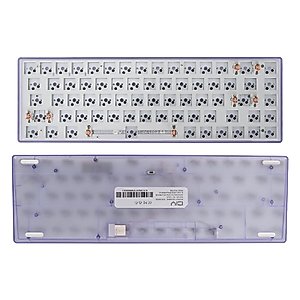 VBESTLIFE 68 Keys Modular Mechanical Keyboard, Wired Gaming Keyboard DIY Kit, 65% Layout, Switch Hot Swap, with Bottom Cotton, Custom Gaming Keyboard()