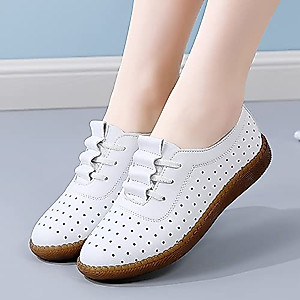 Women's Spring and Summer New Soft Sole Casual Comfortable Light Hollow Casual Shoes Woman Heel Sandals White