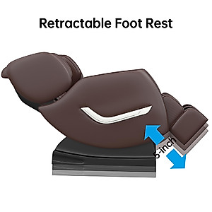 SMAGREHO 2024 New Massage Chair, Zero Gravity and Full Body Airbags Massage, 6 Auto Modes, 8 Fixed-Point Massage Rollers and Waist Heating (Brown)