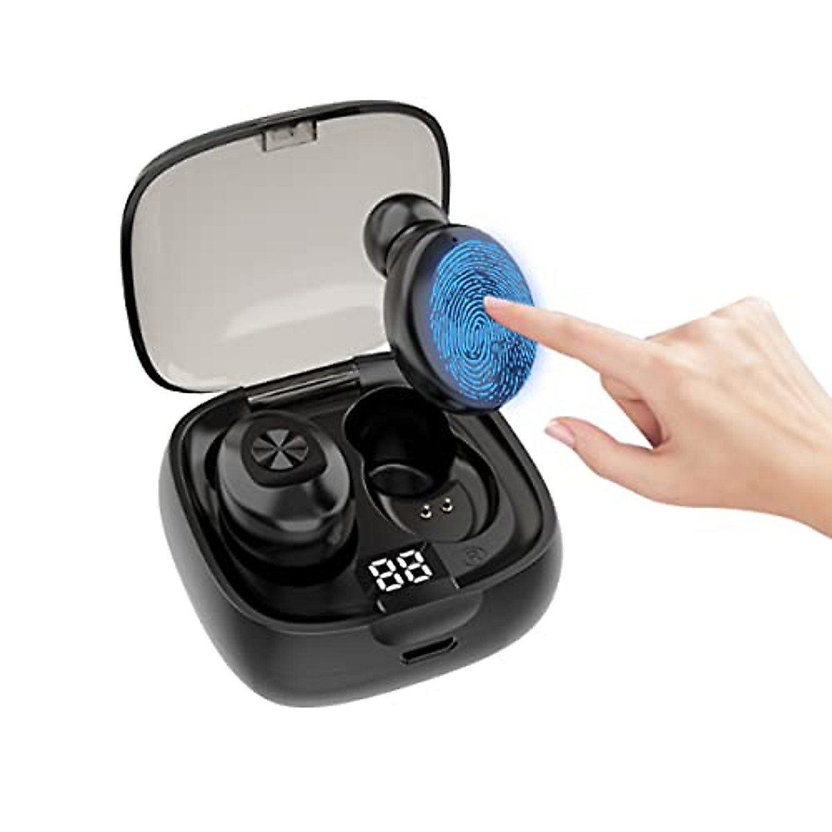 Teenway Bluetooth Earbud Headphones with Wireless Charging Case IPX6 Waterproof TWS Bluetooth 5.0 Stereo Headset XG8