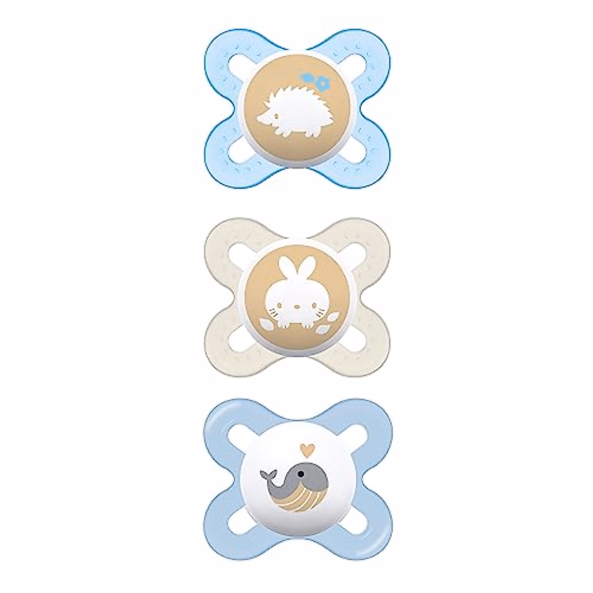 MAM Start Newborn Girl Pacifiers, Best for Breastfed Babies, Blue,3 Count (Pack of 1)