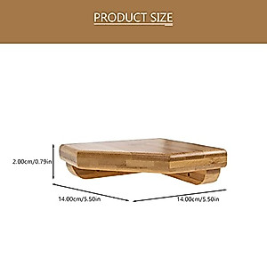 DECHOUS Corner Wall Shelf, Beech Wood Floating Shelves Wall Mounted, Natural Corner Wall Shelf