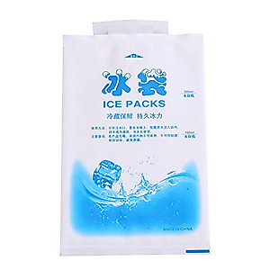 10pcs Food Ice Pack Leakproof Gel Pack Refrigerant Freezer Cold Pack Cooling Bags for Lunch Box(200ml)