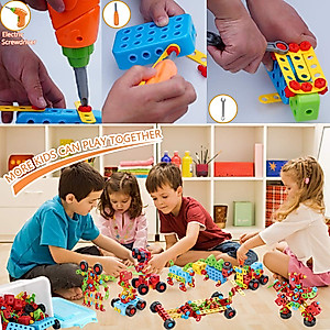 COUOMOXA Building Toys, 404 Pieces STEM Toys Kit Creative Construction Engineering Learning Set for 5, 6, 7, 8+ Year Old Boys&Girls Best Toy Gift for Kids |Take-A-Part Building Blocks