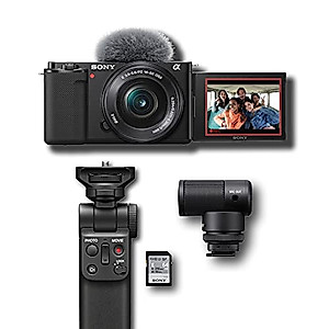 Sony Alpha ZV-E10 - APS-C Interchangeable Lens Mirrorless Vlog Camera Kit & Content Creator Kit