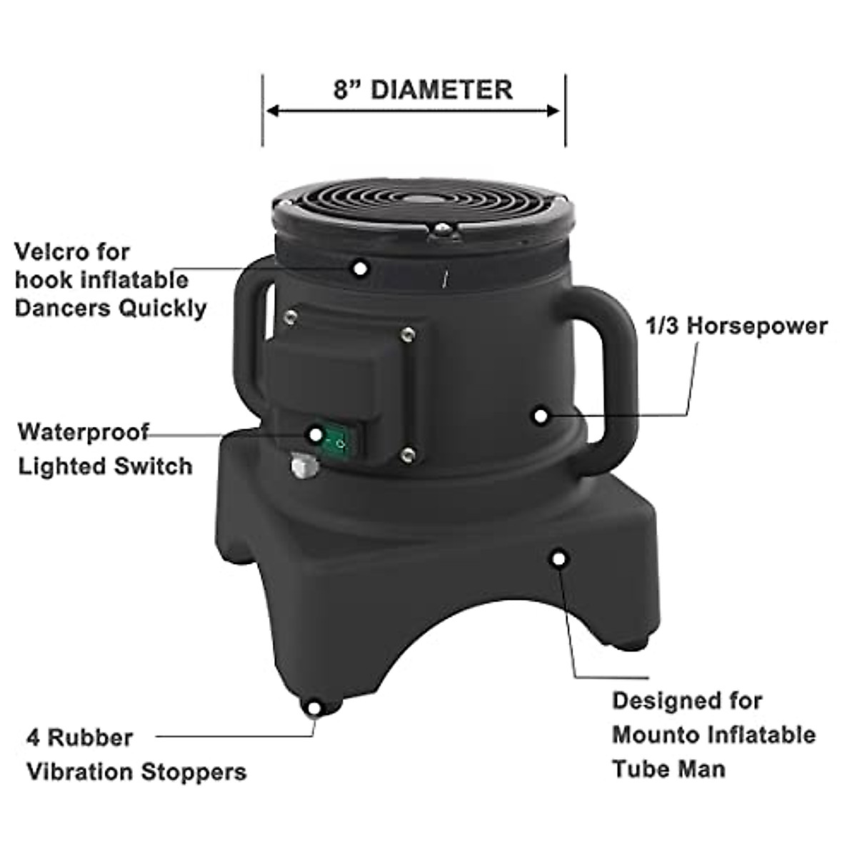 MOUNTO 8FT Fly Puppet Dancer with 1/3hp Blower Complete Set (RED)