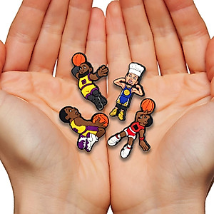 dntt 16Pcs basketball shoe charms for boys Sport Shoe Decoration basketball Game Accessories for Adults boys Girls kids Women Party's Favor