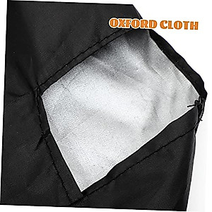 CLISPEED 3pcs Household Rack Protection Fire Fireplace Stand Cover Duty Black Sun Pit Holder Garden Cloth Rain Heavy Firewood Hoop Oxford Furniture Protector Covering Storage Outdoor