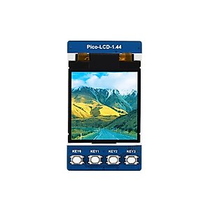 waveshare 1.44inch LCD Display Module for Raspberry Pi Pico 65K RGB Colors 128×128 Pixels Embedded ST7735S Driver Using SPI Bus Comes with Raspberry Pi Pico C/C++ and MicroPython Demo