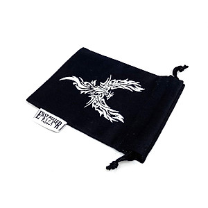Small Twill Dice Bag - Holds Up To 40 Polyhedral Dice and Closes Tightly with Drawstring (Phoenix)
