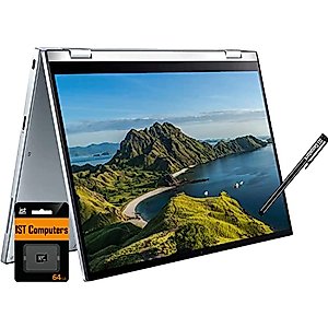 ASUS Chromebook Flip C433 14" IPS FHD 2-in-1 Touchscreen (Intel Core M3-8100Y, 8GB RAM, 128GB Storage (64GB eMMC + 64GB SD Card), Stylus) Home & Student Laptop, Lightweight, Chrome OS