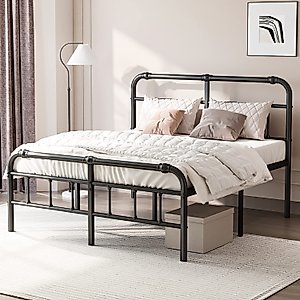 Bedella California King Bed Frames with Headbaord and Footboard, 18 Inches High, Heavy Duty 3500lbs Steel Slats Support, Easy to Assemble, Noise Free, No Box Sprig Needed