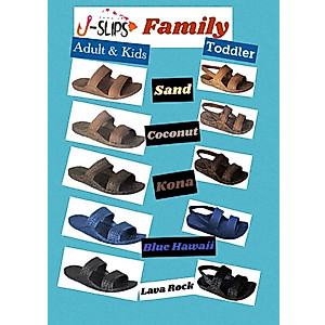 J-Slips Sandals for Women and Men - Comfortable Jesus Jandals for Beach, Summer, and Shower - Waterproof Hawaiian Slides in 12 Colors, Sandalias (Coconut, M12)