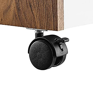 Modway Envision Mid-Century Modern Office File Cabinet in Walnut White