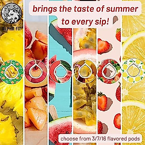 Alpha Fit Scent Water Bottle Starter Set, Water Bottle with Flavor Pods, Water Bottle for School Kids, Black Water Bottle (Black - 1 bottle (22 oz/650 ml) + 3 pods in random flavors)