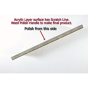 1 Pair of 140x38x6mm New Zealand Paua Abalone Veneer Acrylic Knife Blank Handle Holder (Green Abalone-Normal No Handling, 140mmx38mmx6mm)