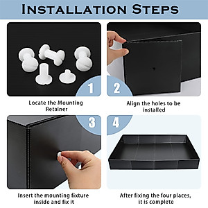 Geelin Corrugated Plastic Cage Liners Base 2 x 4 Panel Size Guinea Pig Cage Liner for Guinea Pigs Hedgehogs Rabbits Applied with C&C Cages, Black