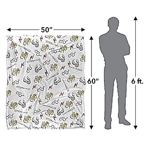 Harry Potter Whimsical Water Color Officially Licensed Silky Touch Super Soft Throw Blanket 50" x 60"