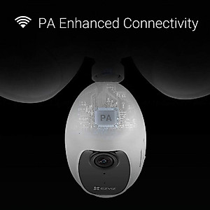 EZVIZ Floodlight Security Camera WiFi 1080P, Motion-Activated Enhanced with PIR&H265, Floodlight&Siren Alarm, Starlight Color Night Vision, Two-Way Audio, Weather Proof (LC1C)