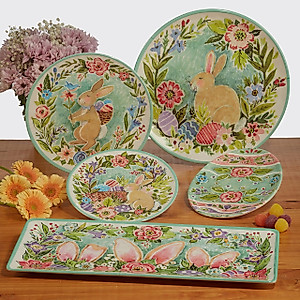 Certified International Joy of Easter Melamine 2 Piece Platter Set, Multicolor, Large