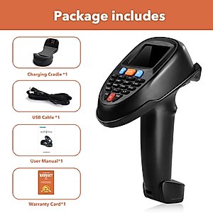 Trohestar N6 Wireless Barcode Scanner Inventory Scanner CCD Handheld Barcode Scanner with 2.4GHz Wireless & Wired Connection Portable Barcode Reader for Windows, Mac, Android, iOS (N6-CCD)