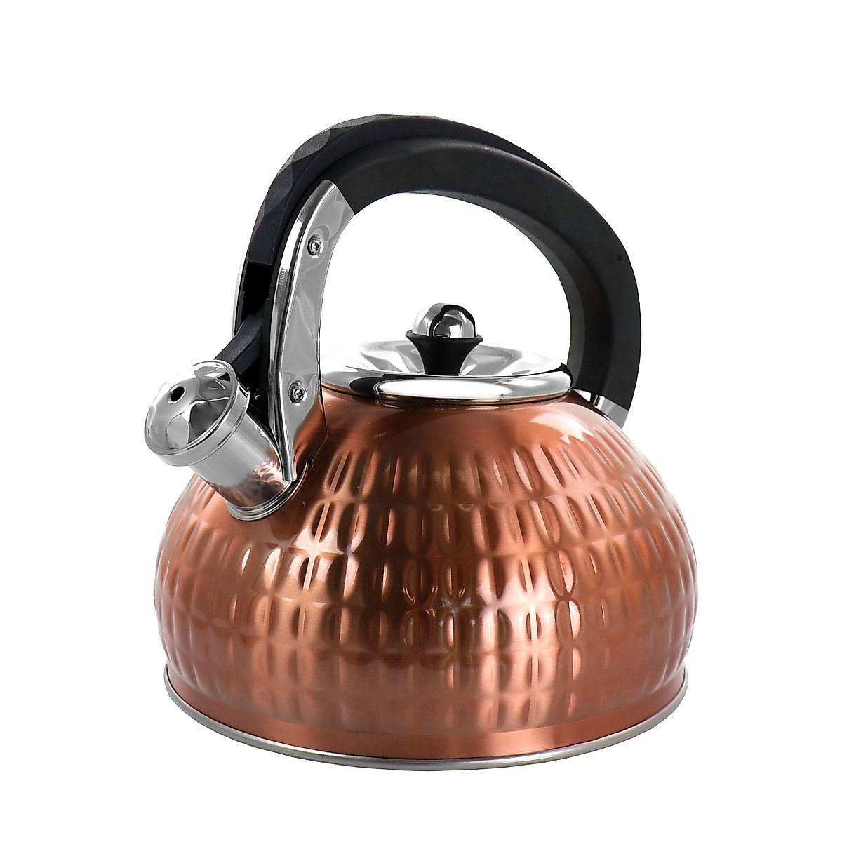 Megachef 3 Liter Stovetop Whistling Kettle in Copper