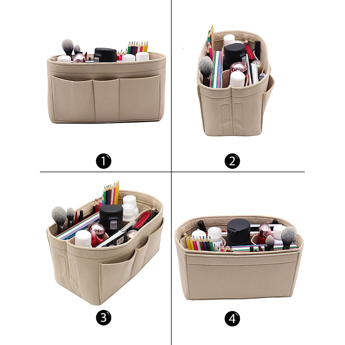 LEXSION Felt Insert Bag Organizer Bag In Bag For Handbag Purse Organizer Fits Speedy Neverful