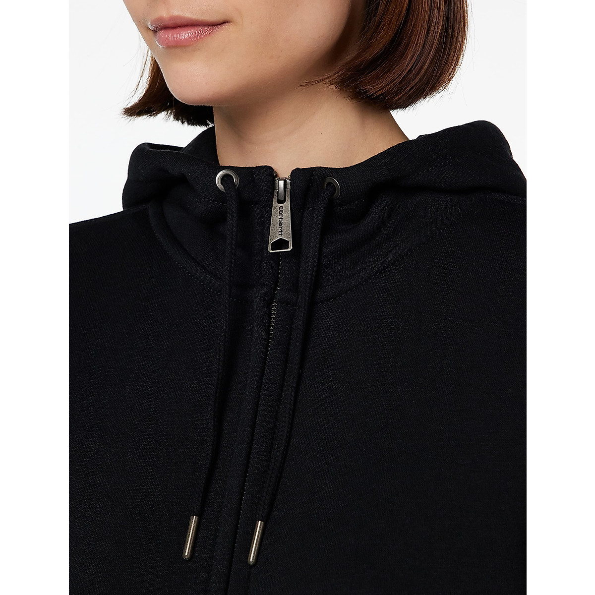 Carhartt Women's Clarksburg Full Zip Hoodie (Regular and Plus Sizes), black, X-Large