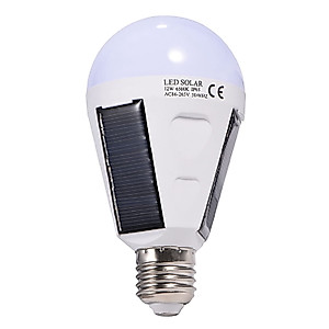 Solar Light Bulbs, Emergency Solar Rechargeable Light Bulbs, Outdoor Waterproof Camping Lamps for Tent, Portable LED Light Bulb for Shed Night, Emergency Power Outage and Outside(12W)