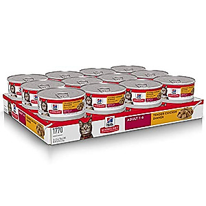 Hill's Science Diet Canned Wet Cat Food, Adult, Tender Chunks & Gravy Recipes, 5.5 oz. Cans, 24-Pack
