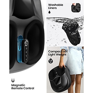 RENPHO Shiatsu Foot Massager with Heat,Electric Foot Massager for Circulation and Pain Relief with Remote,Deep Kneading,Squeezing,Size up to 12