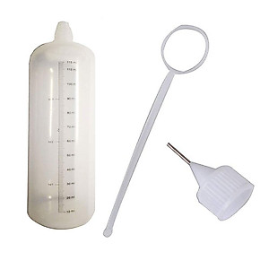 12 Pcs 120ml PE Precision Needle Tip bottle,Applicator graduated Bottle, Squeeze Bottle Multi Colorful Caps Eliquid Bottles,Dropper Bottle, White Bottle+Color Cap (black)