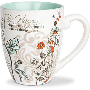 Mark My Words "Be Happy" Mug, 20-Ounce