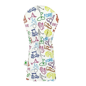 Foretra - Limited Edition Golf Icons Pattern - Driver Head Cover - Tour Quality Golf Club Cover - Style and Customize Your Golf Bag